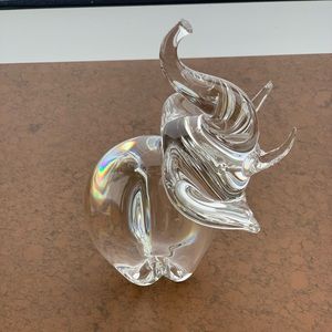 Steuben | Accents | Nwt Steuben Crystal Glass Trunk Up Luck Elephant ...